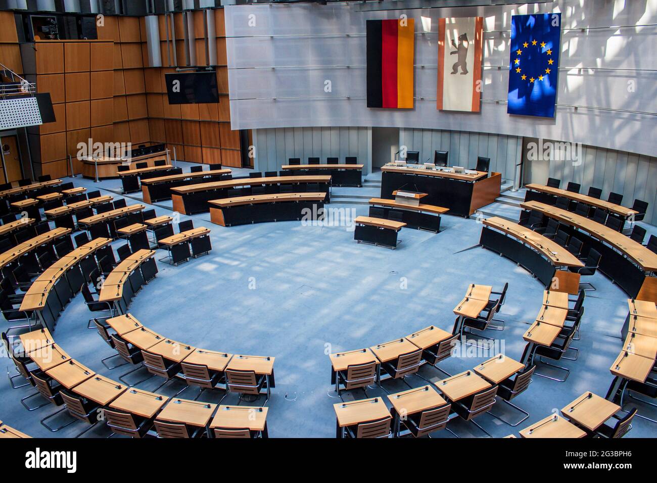Interior of state parliament (Landtag) in Berlin, Germany Stock Photo ...
