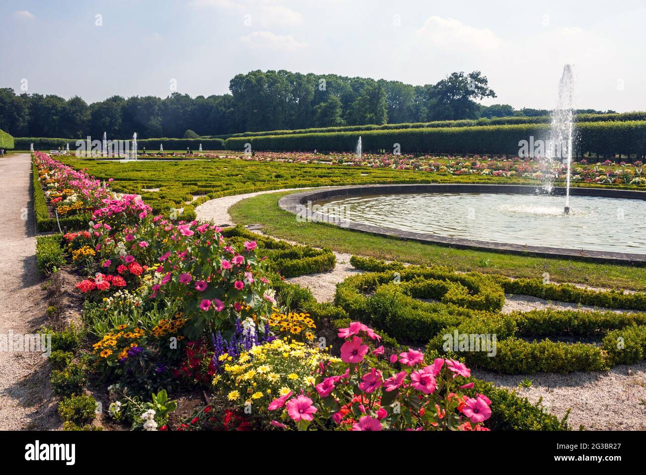 Garden of the chateau in Bruhl, Germany Stock Photo - Alamy