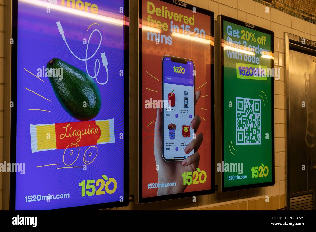 Advertising for the superfast grocery delivery service 1520 in the ...