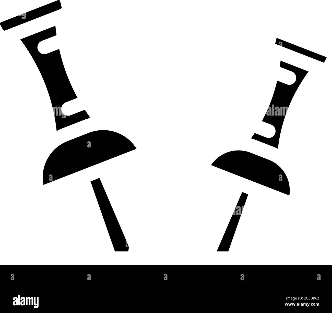 pin stationery glyph icon vector illustration Stock Vector Image & Art ...