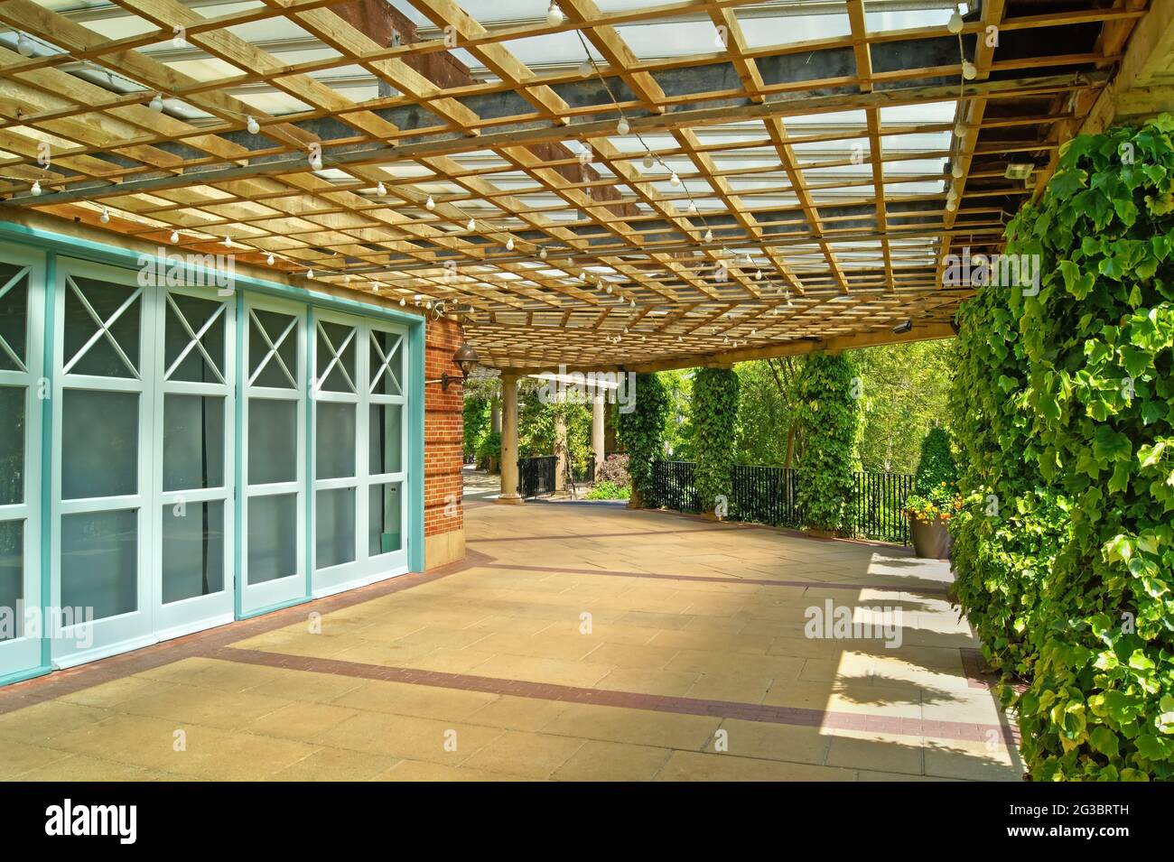 UK, North Yorkshire, Harrogate, Valley Gardens, Inside the Colonnade ...