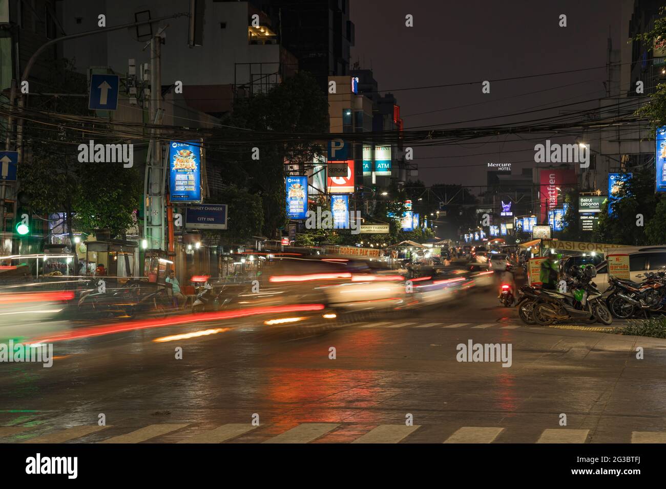 Jakarta, Indonesia - July 14, 2019: Streets and traffic in Central ...