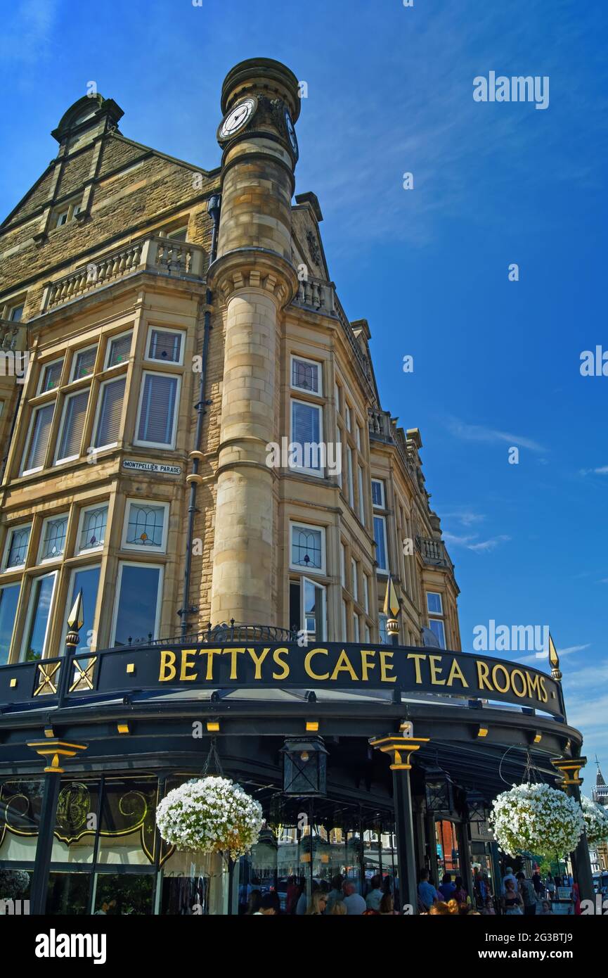 UK, North Yorkshire, Harrogate, Bettys Café Tea Rooms on Parliament St ...
