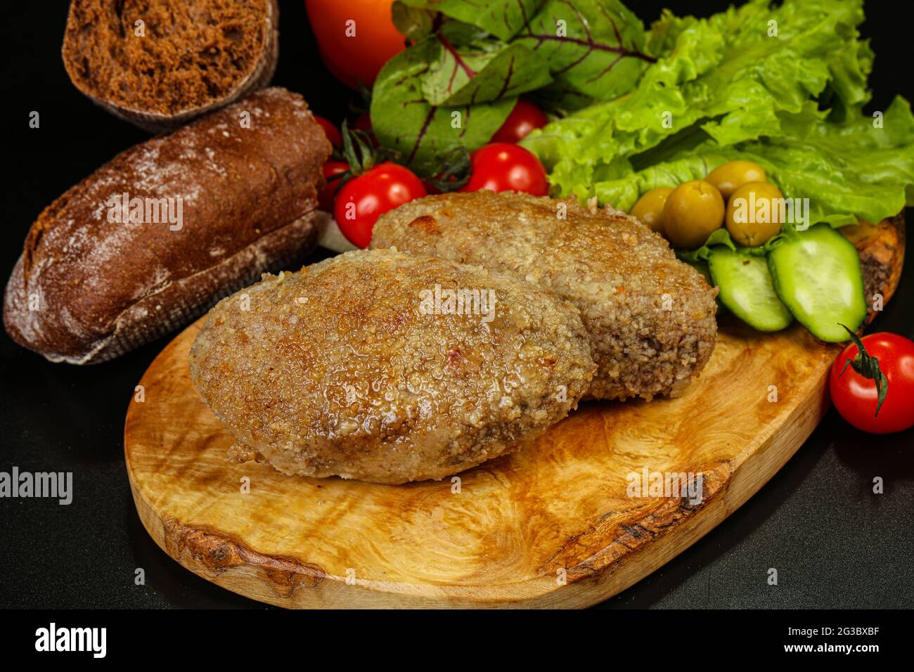 Homemade roasted cutlet with minced meat Stock Photo - Alamy