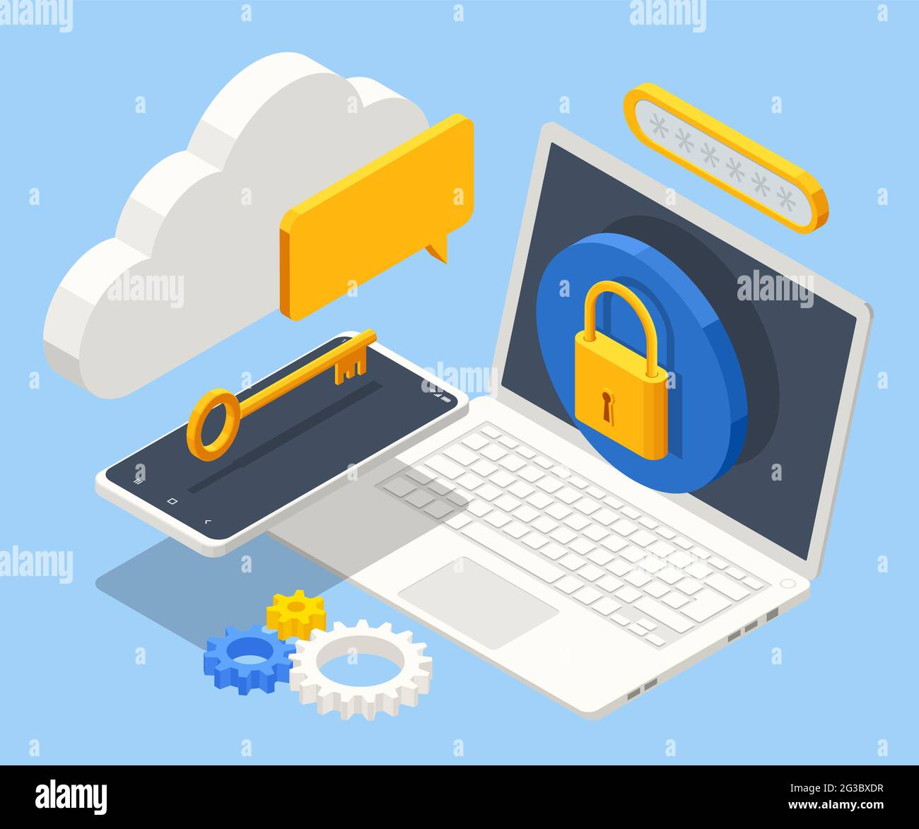 Cloud vpn background Stock Vector Images - Alamy
