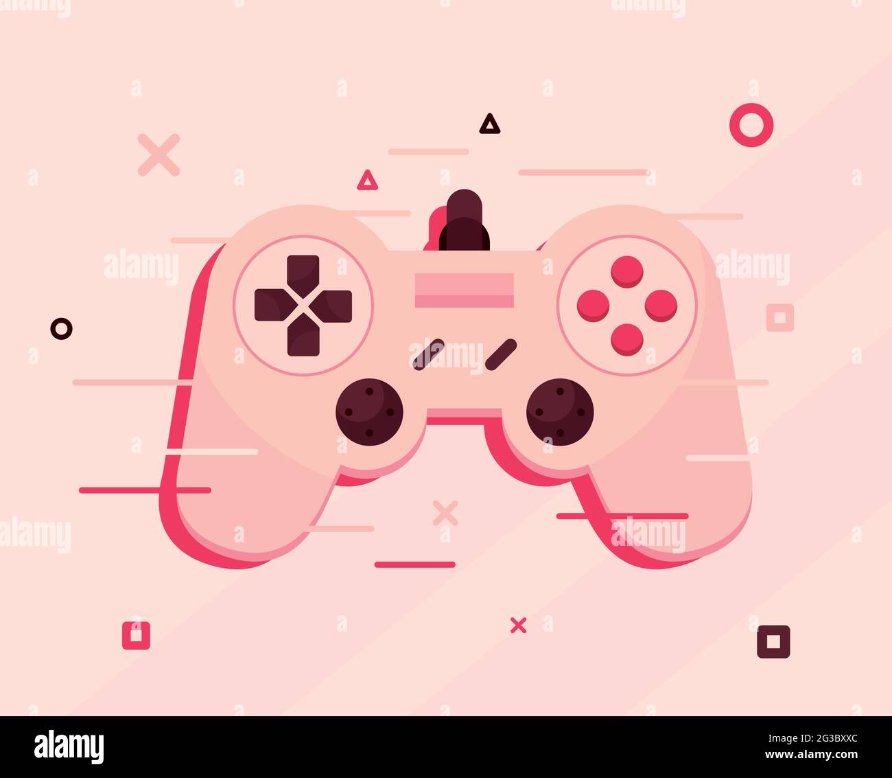videogame control and figures Stock Vector Image & Art - Alamy