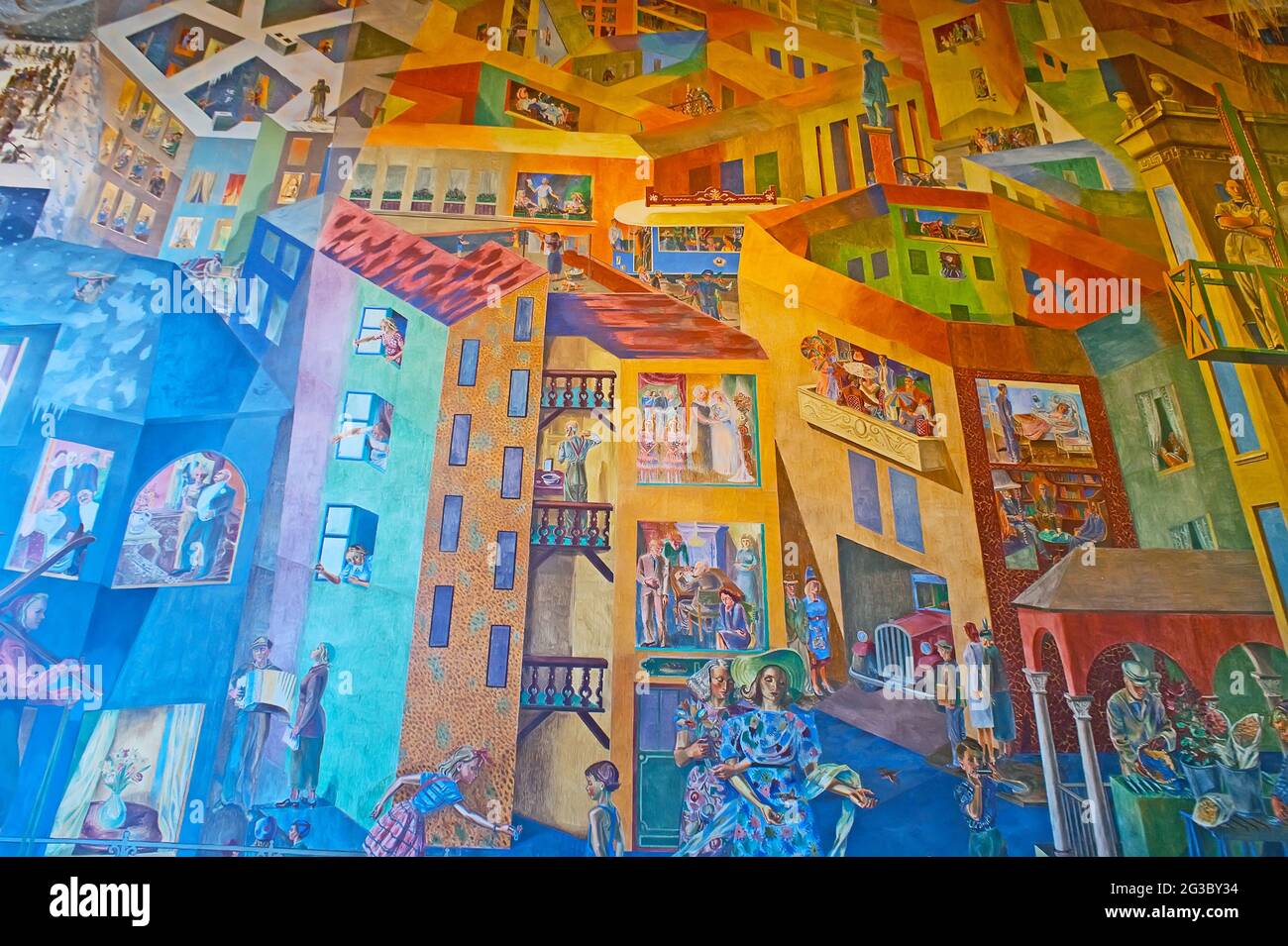 Per krohg oslo city hall hi-res stock photography and images - Alamy