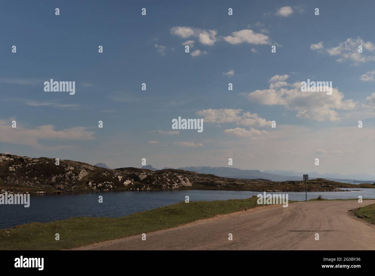 Characteristic hills, moors, and lakes in the Scottish Highlands along ...