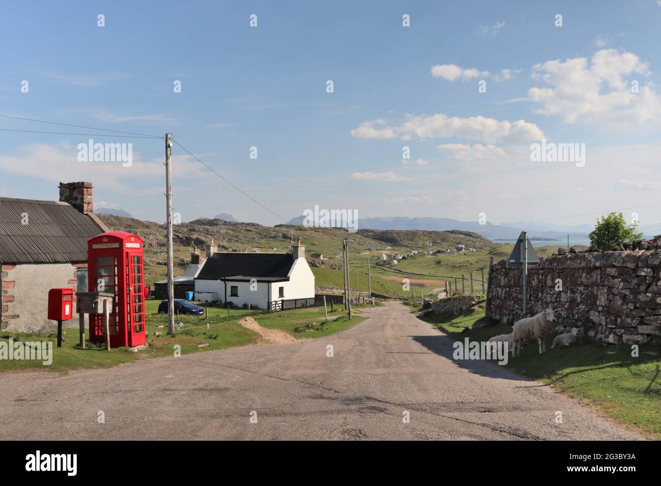 Characteristic hills, moors, and lakes in the Scottish Highlands along ...