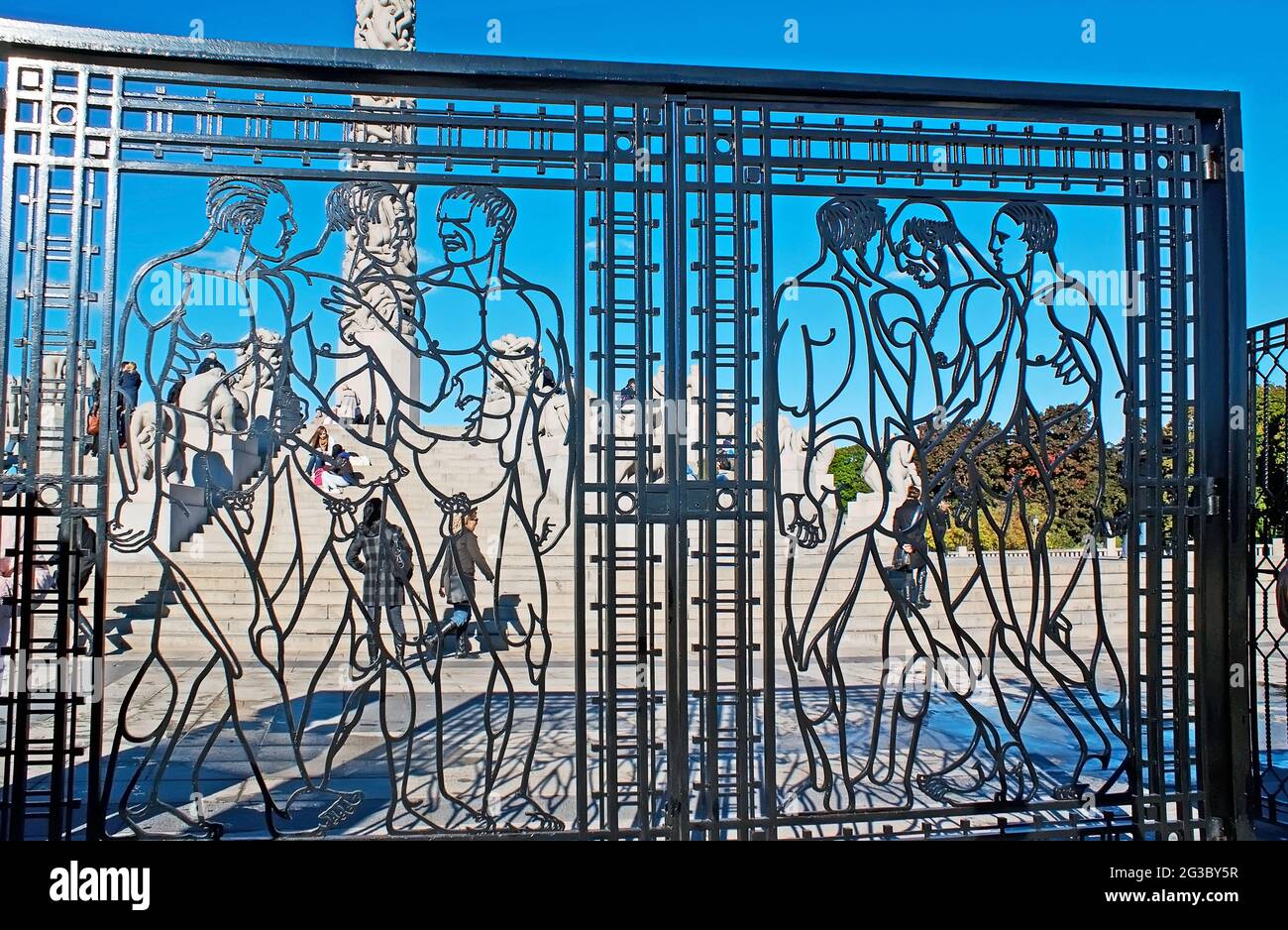 Norway oslo vigeland park iron hi-res stock photography and images - Alamy