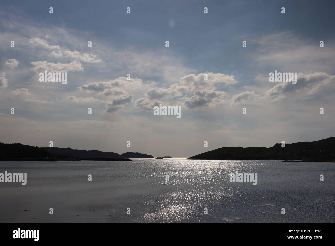 Characteristic hills, moors, and lakes in the Scottish Highlands along ...