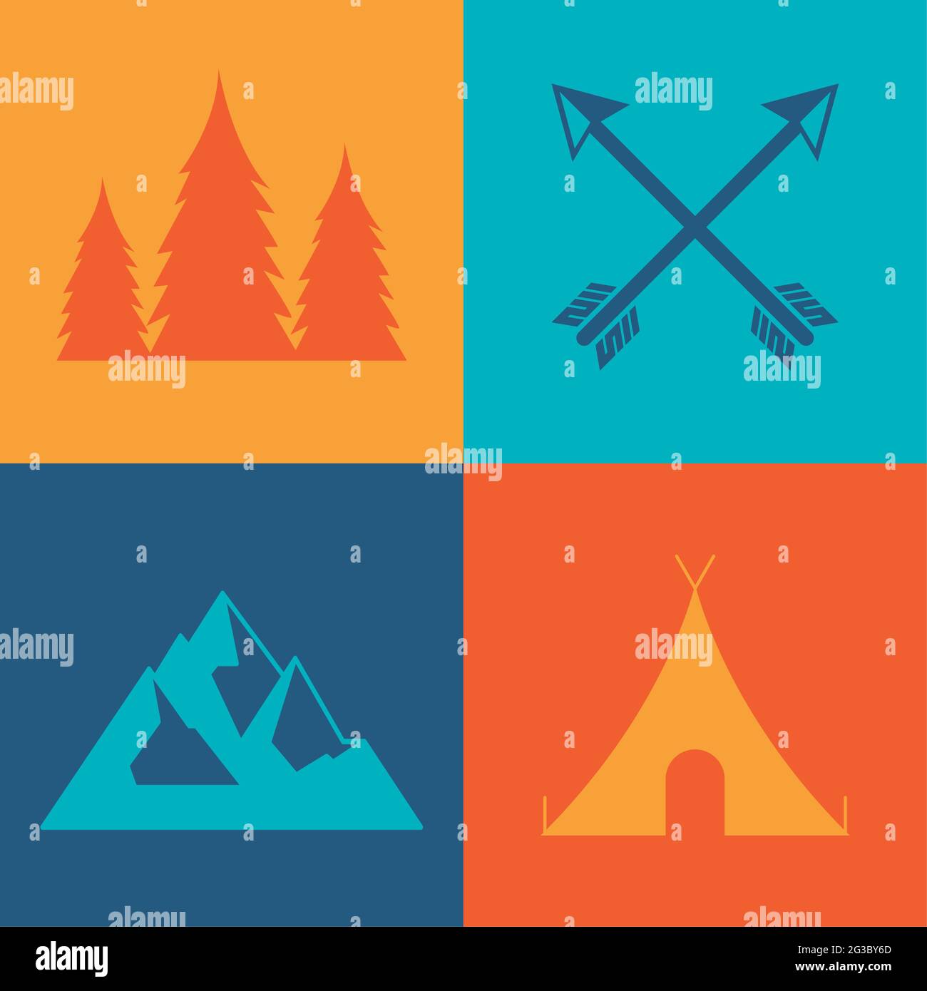 Four emblems Stock Vector Images - Alamy