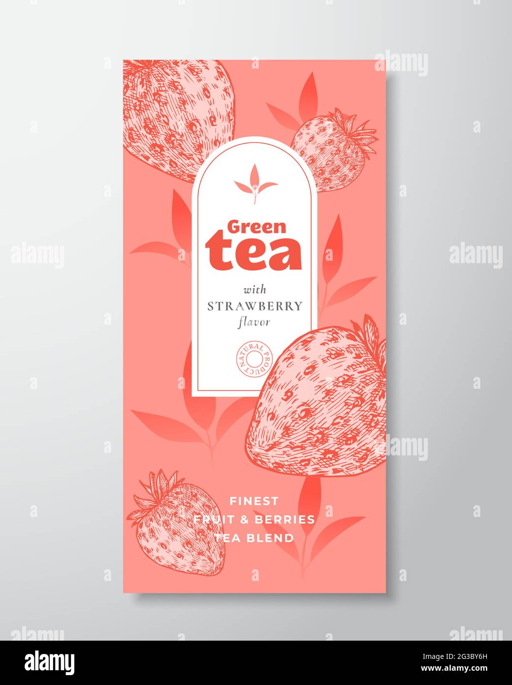 Fruit and Berries Tea Label Template. Abstract Vector Packaging Design ...