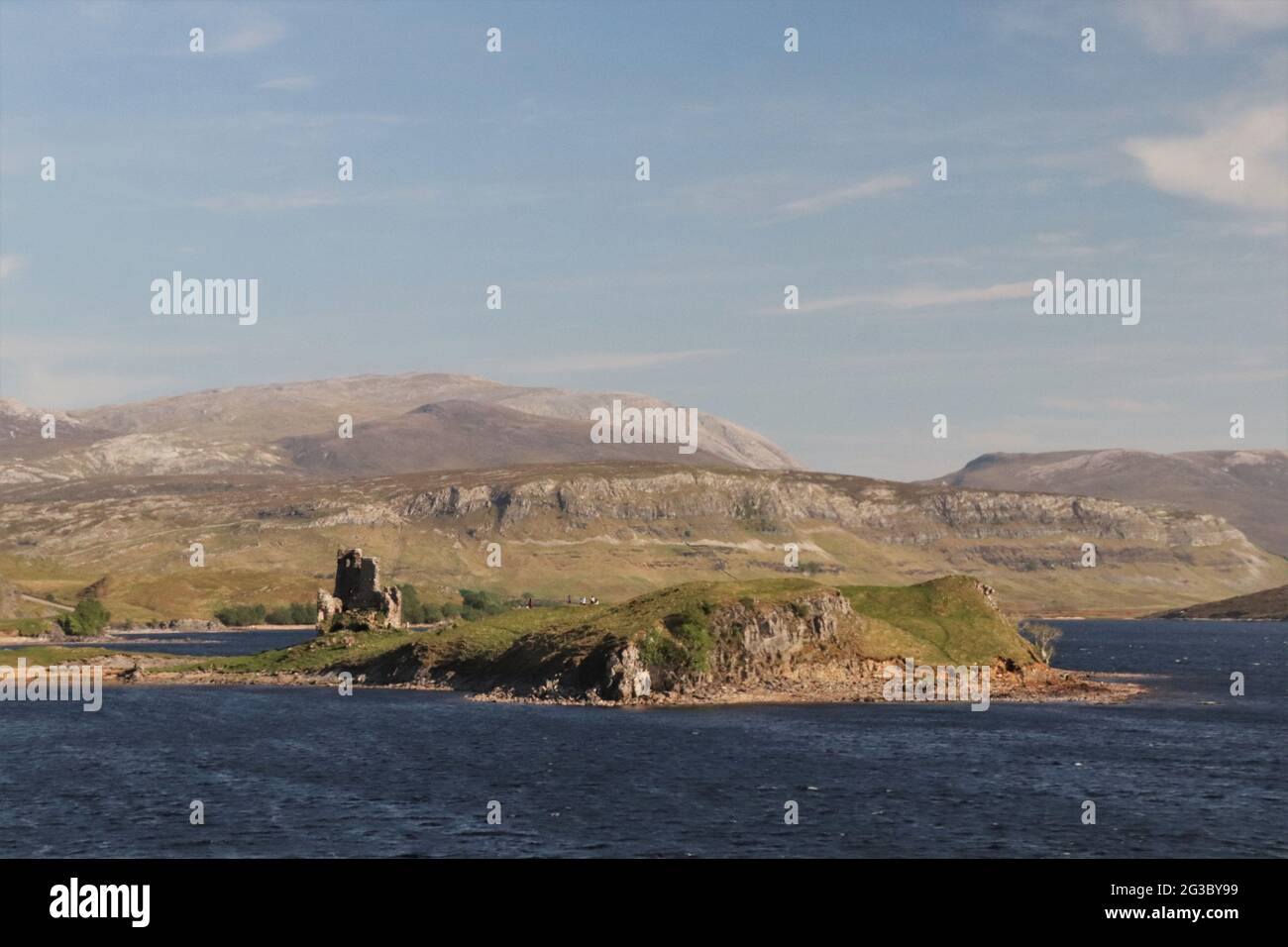 Characteristic hills, moors, and lakes in the Scottish Highlands along ...