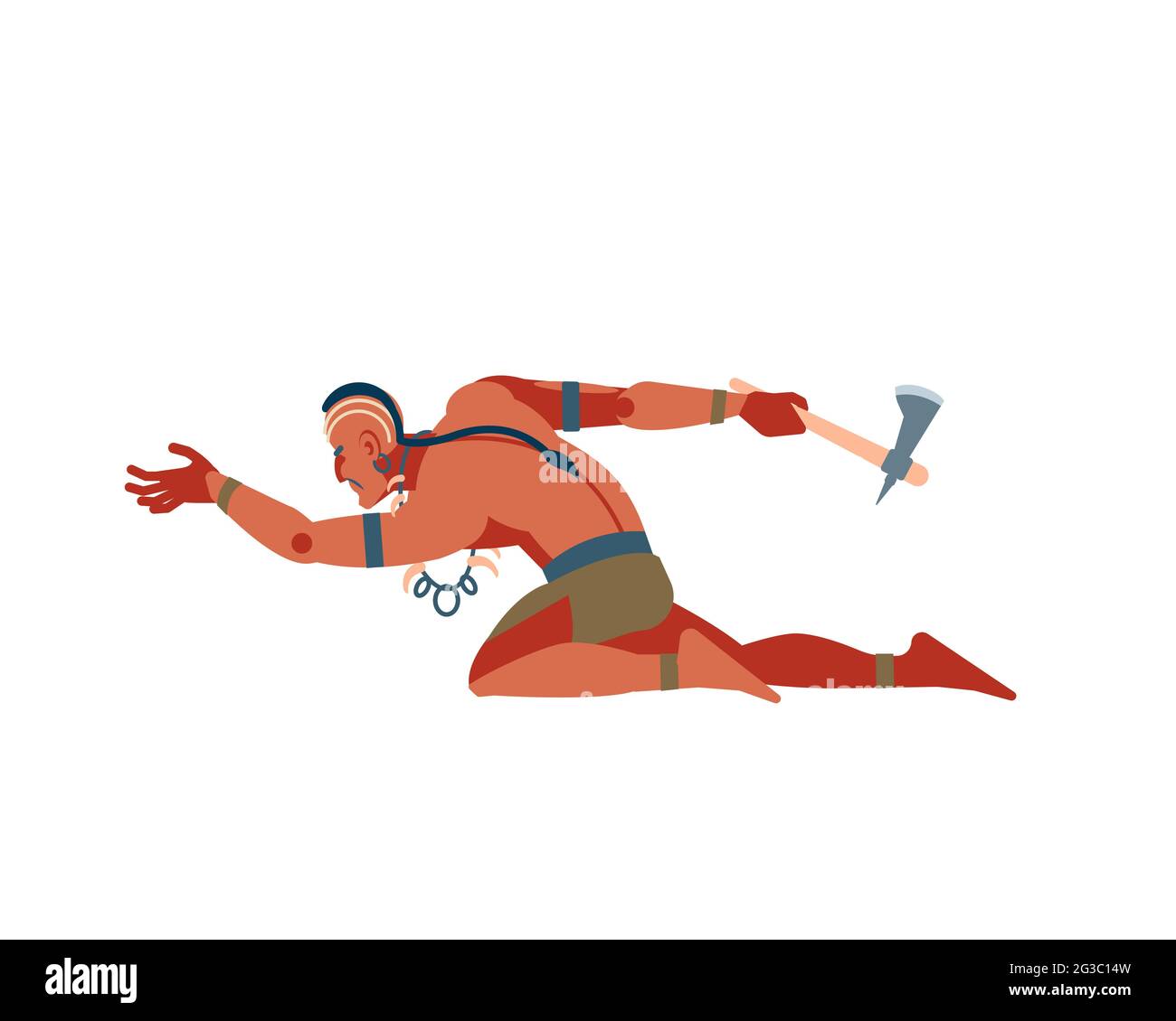 Wounded American Indian warrior dies on the battlefield. A brave ...