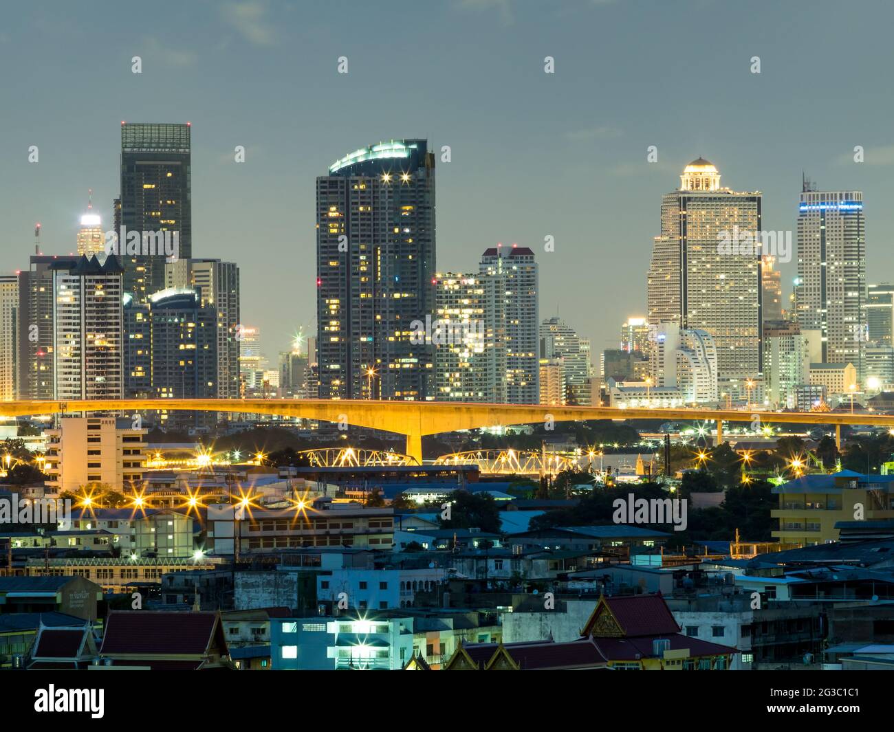 BANGKOK - JULY 15: Skyscraper buildings in Bangkok, Thailand, under ...