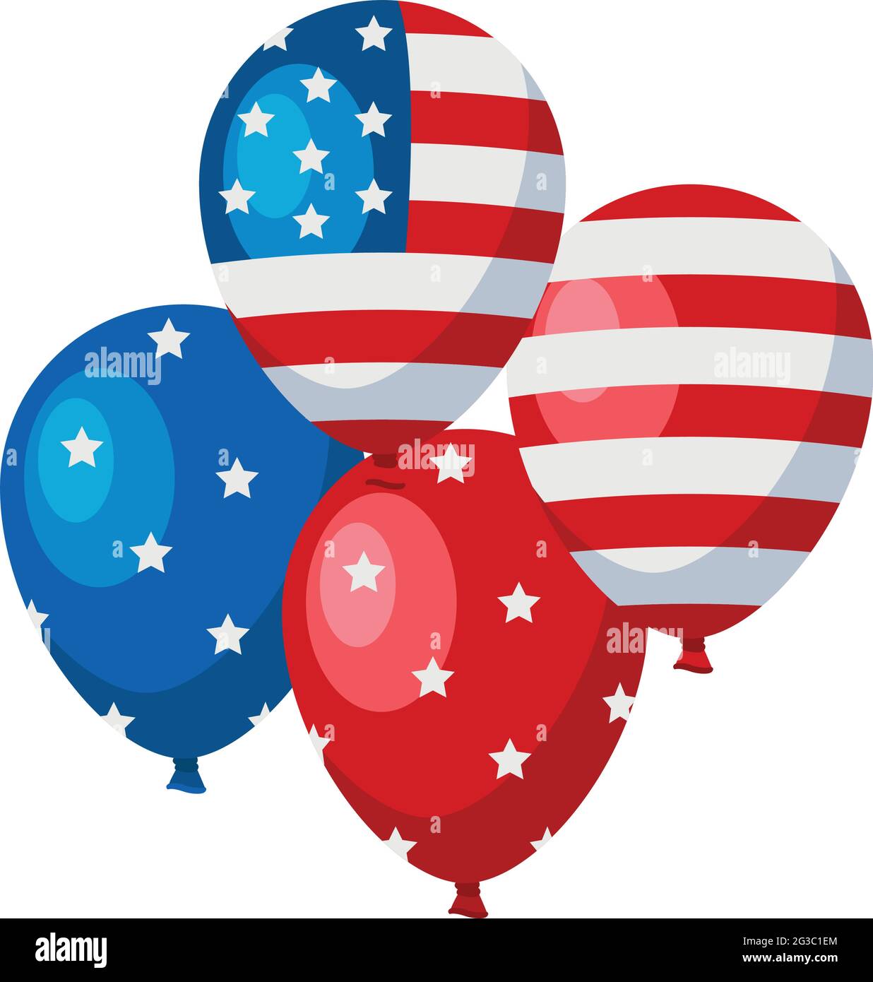 usa flag in balloons helium Stock Vector Image & Art - Alamy