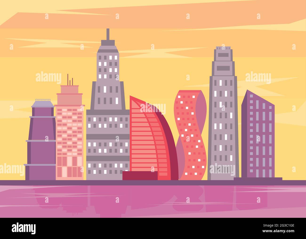 metropolis buildings cityscape Stock Vector Image & Art - Alamy