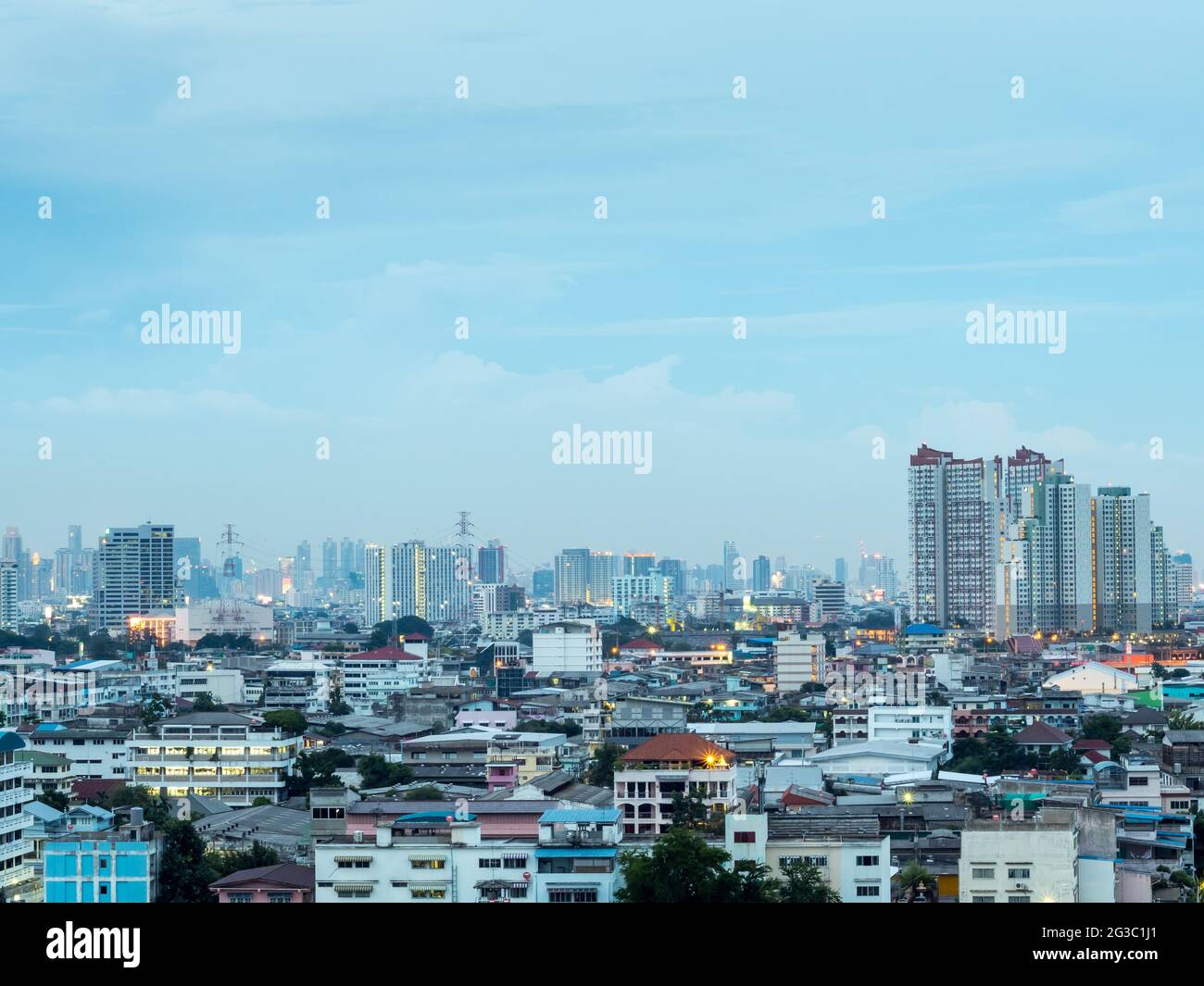 BANGKOK - AUGUST 13: Skyscraper buildings in Bangkok, capital city of ...