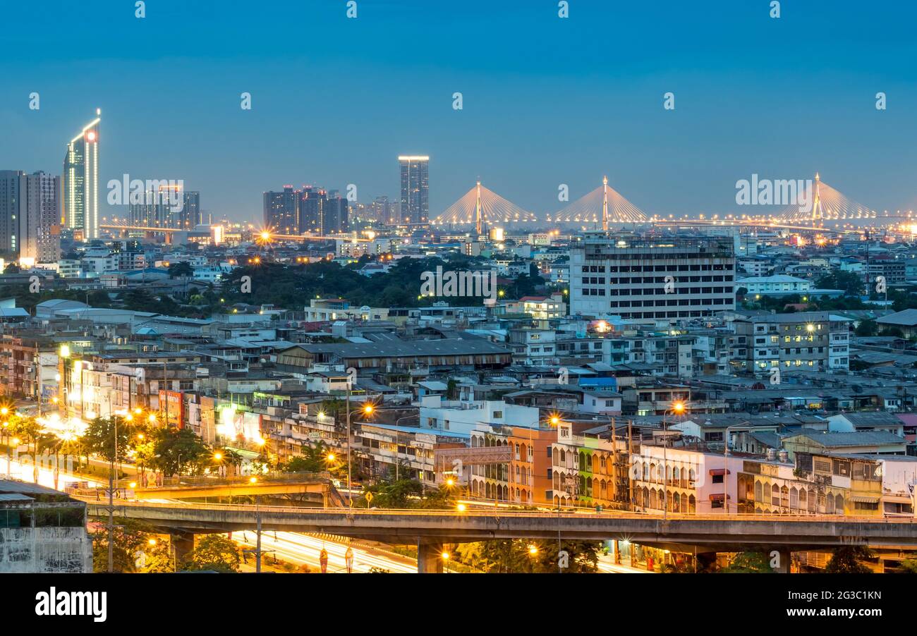 BANGKOK - AUGUST 13: Skyscraper buildings in Bangkok, capital city of ...