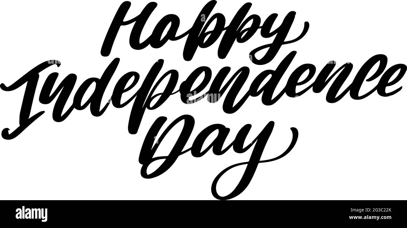 4th of july independence day lettering Stock Vector Image & Art - Alamy