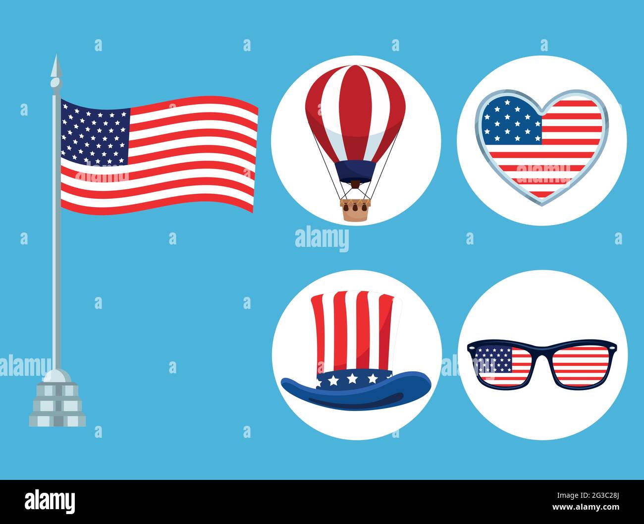five usa celebration icons Stock Vector Image & Art - Alamy