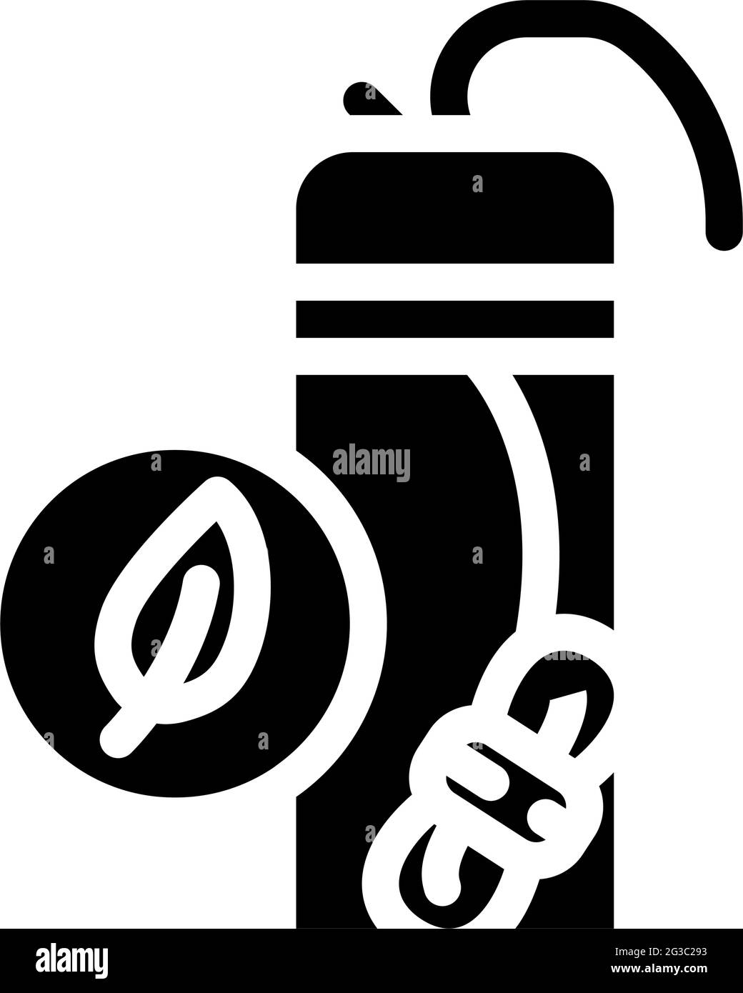 dental floss zero waste glyph icon vector illustration Stock Vector ...