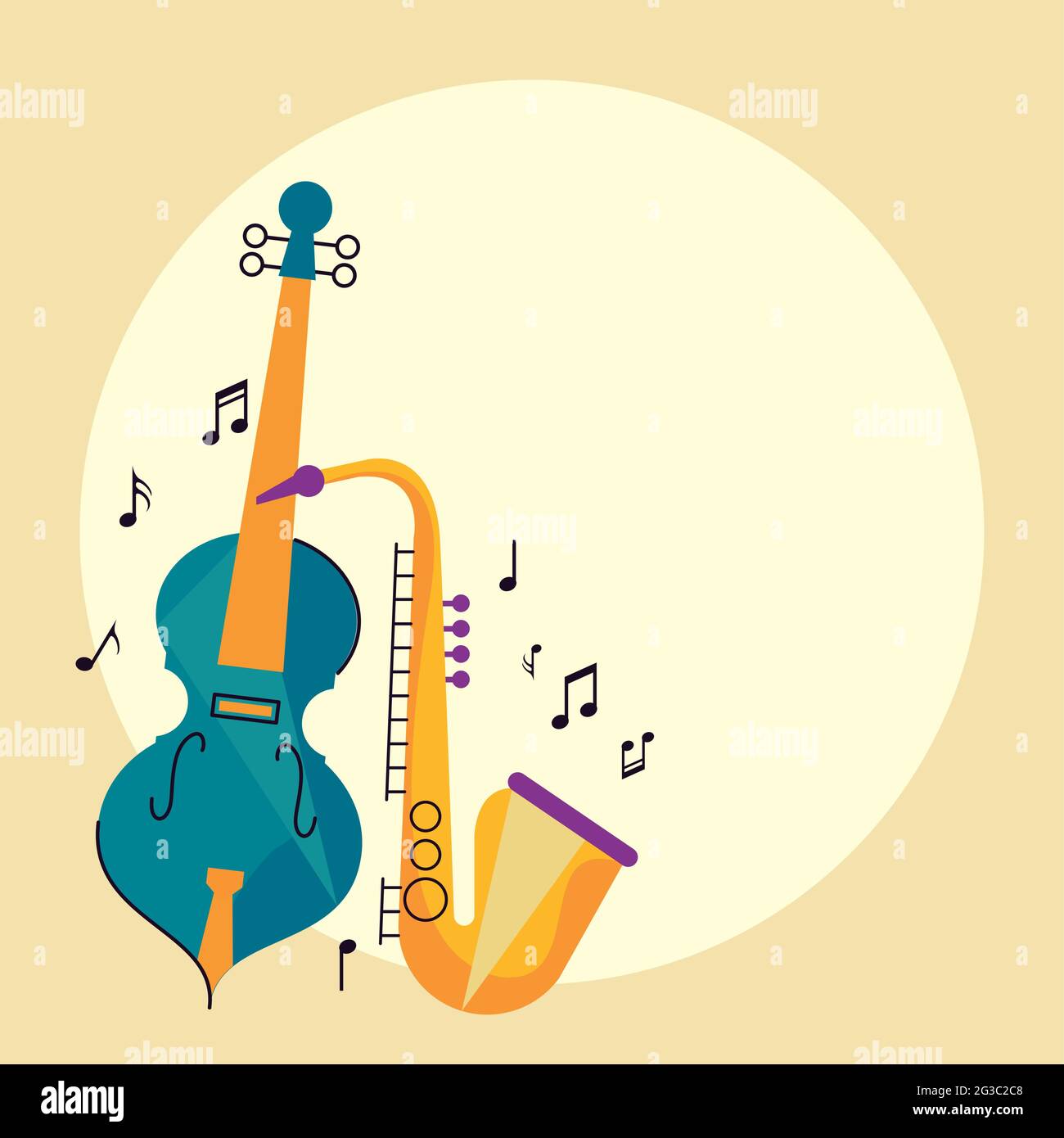 cello and saxophone Stock Vector Image & Art - Alamy