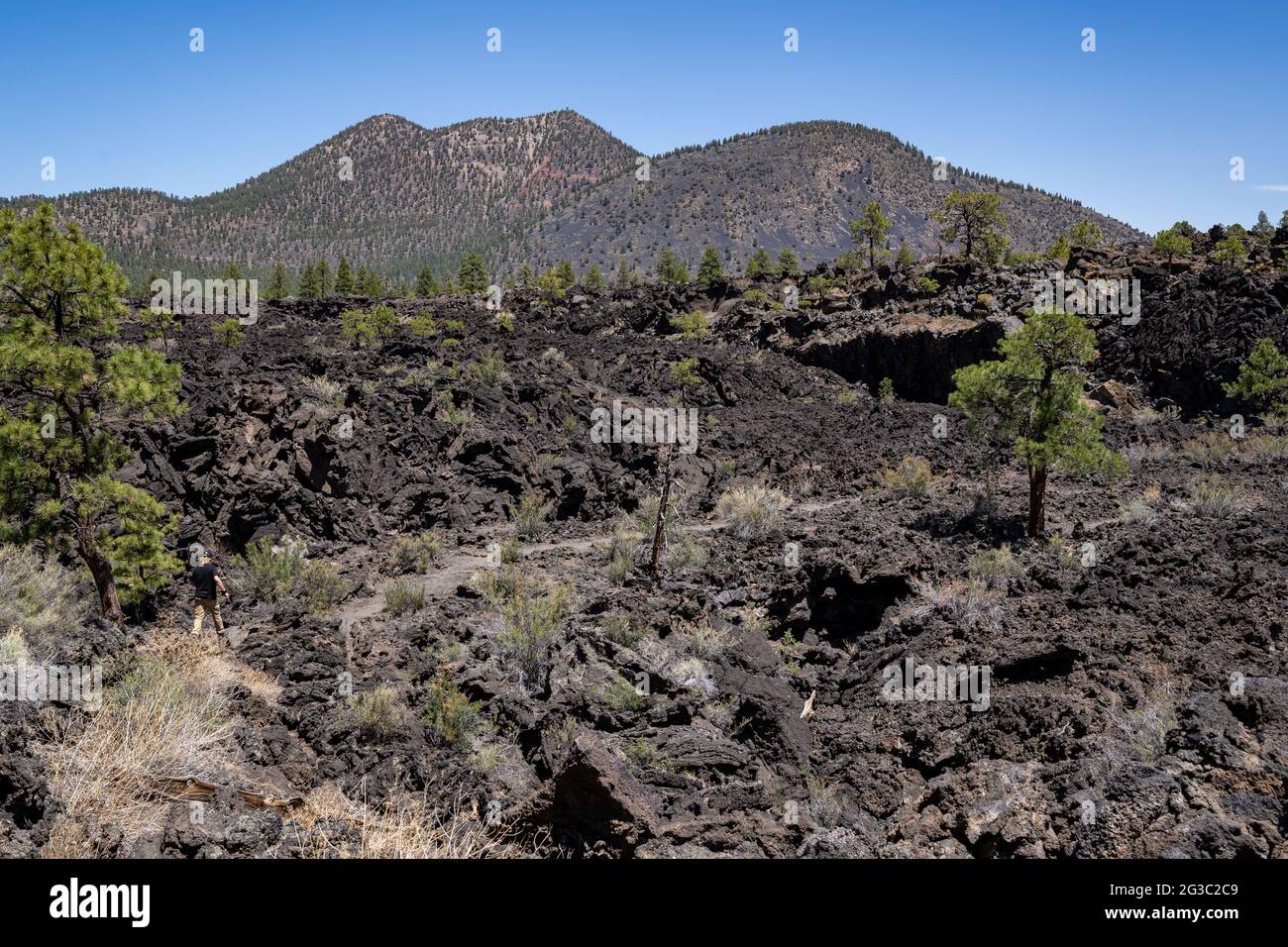 Lava flow in Sunset Crater Volcano National Monument near Flagstaff ...