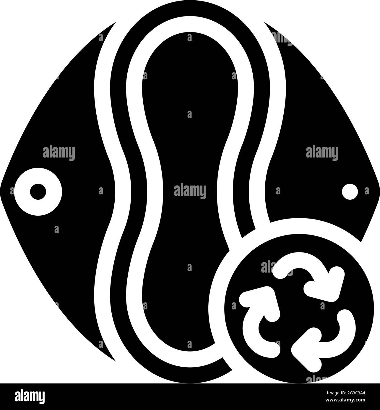 reusable pad zero waste glyph icon vector illustration Stock Vector ...