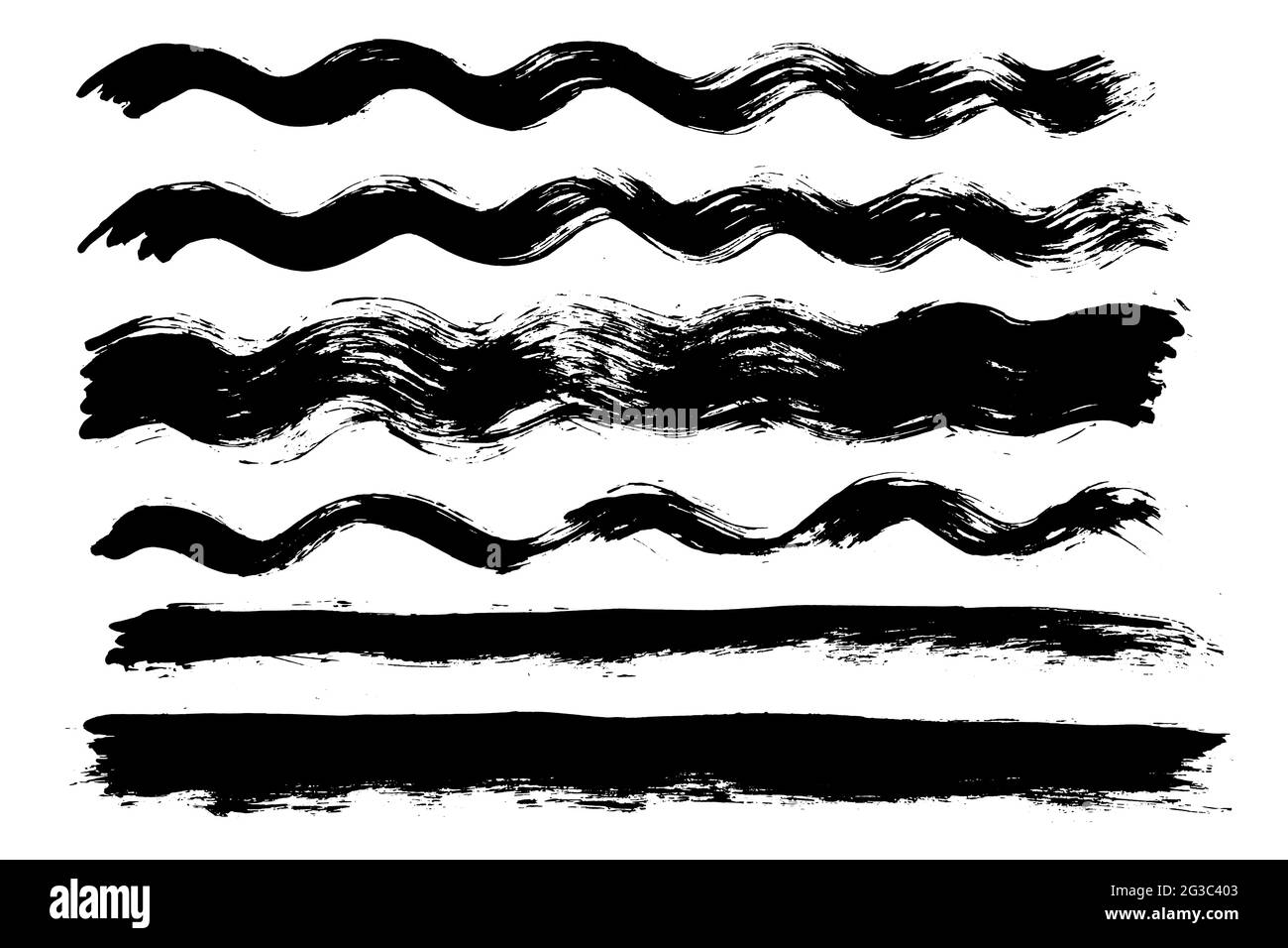 Paint wavy brush stroke Stock Vector Images - Alamy