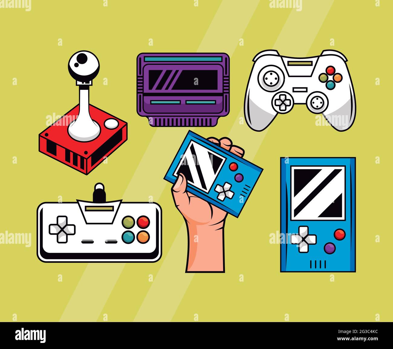 six video game icons Stock Vector Image & Art - Alamy