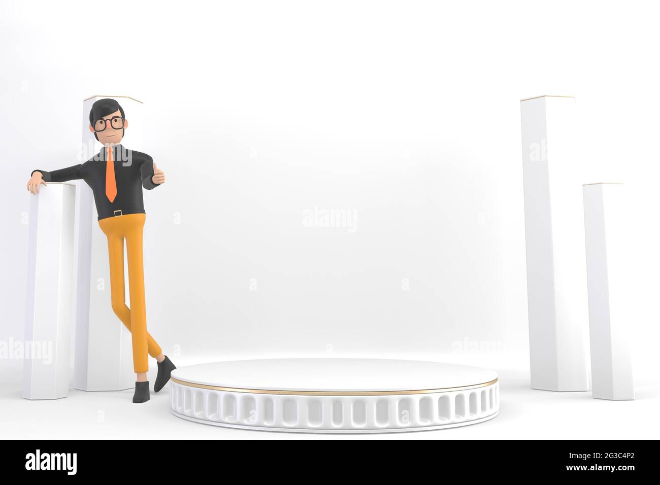 business man mock up on background for placing product images.3D ...