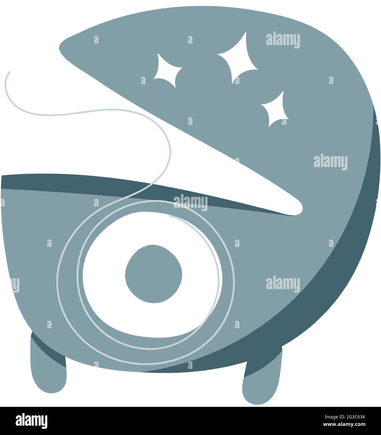 Cartoon teeth dental floss Stock Vector Images - Alamy