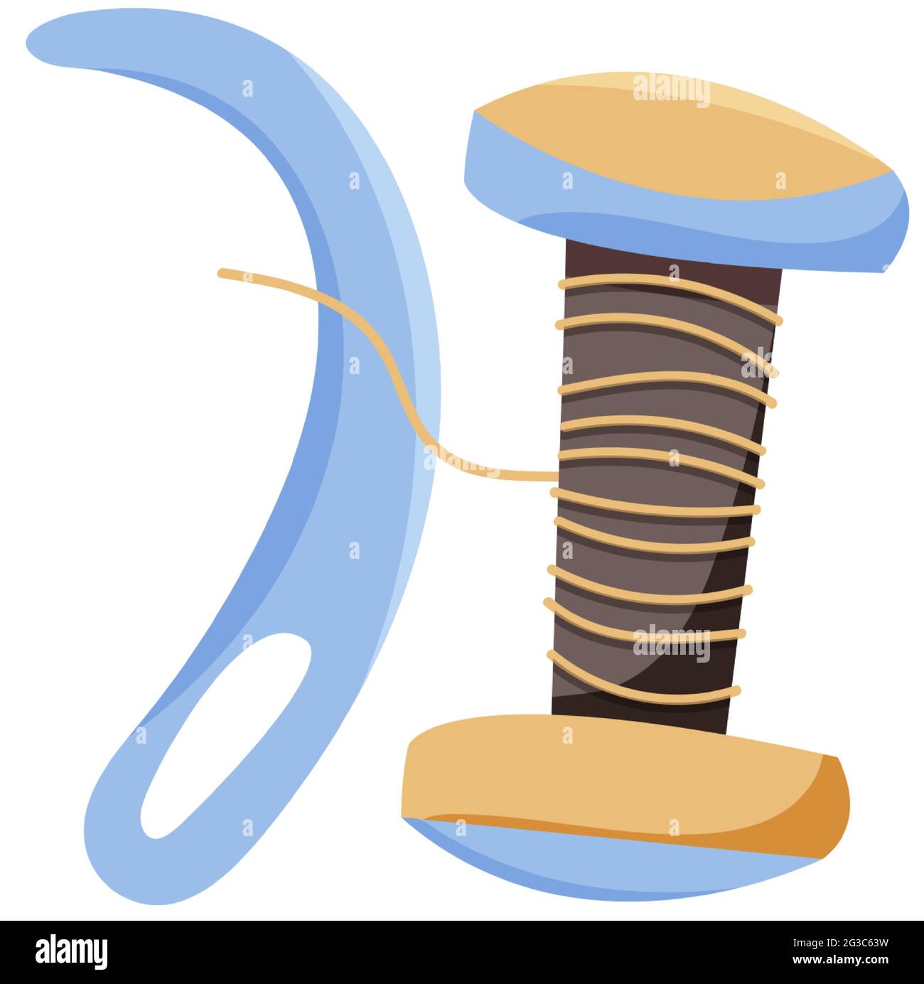 Needles and thread Stock Vector Images - Alamy