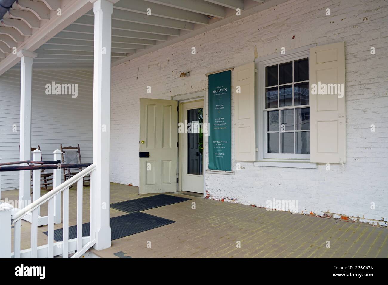 PRINCETON, NJ –2 MAY 2021- View of the Morven Museum and Garden, the ...