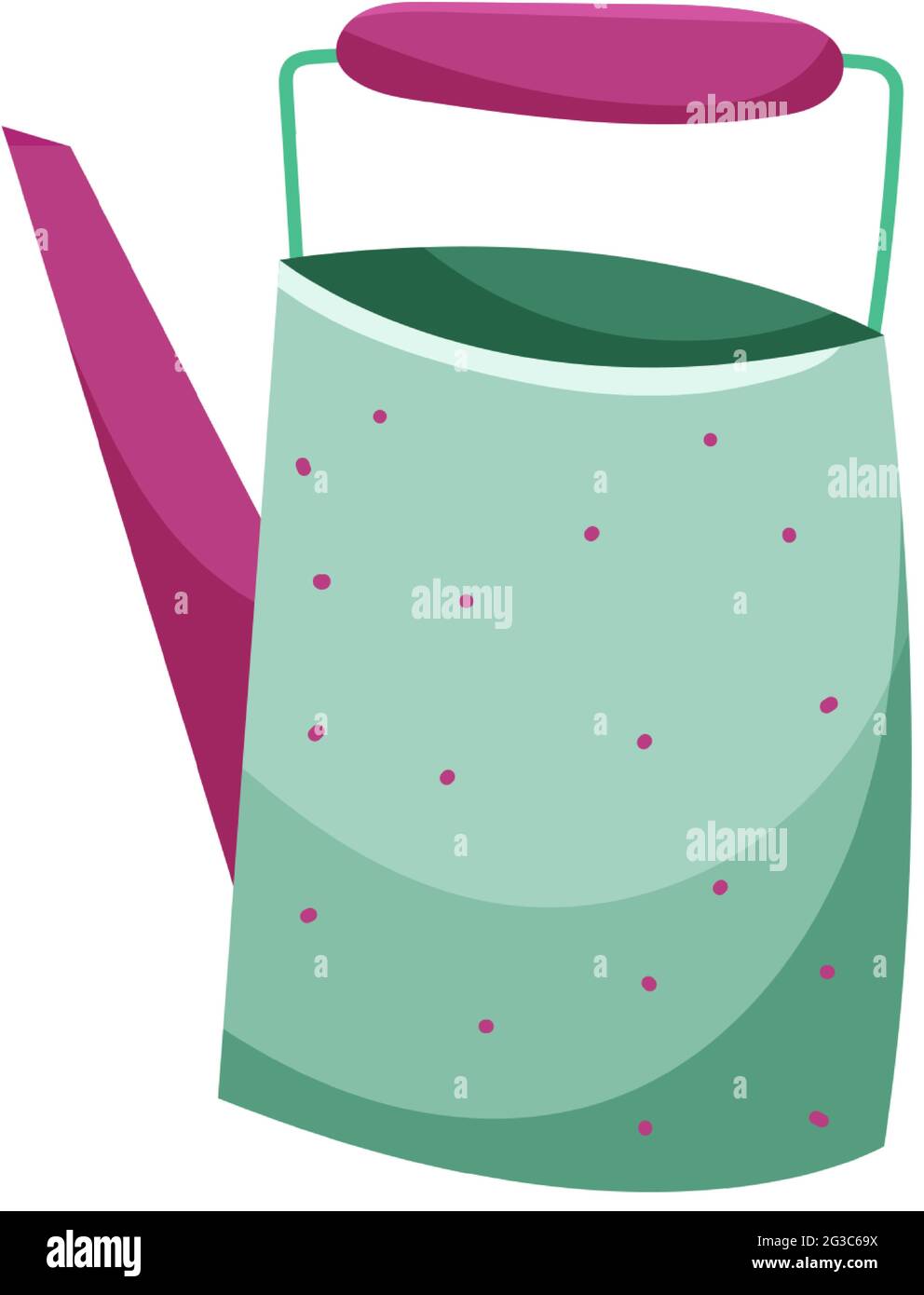green watering can isolated. Vector illustration Stock Vector Image ...