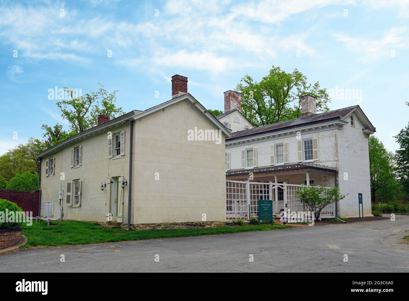 PRINCETON, NJ –2 MAY 2021- View of the Morven Museum and Garden, the ...