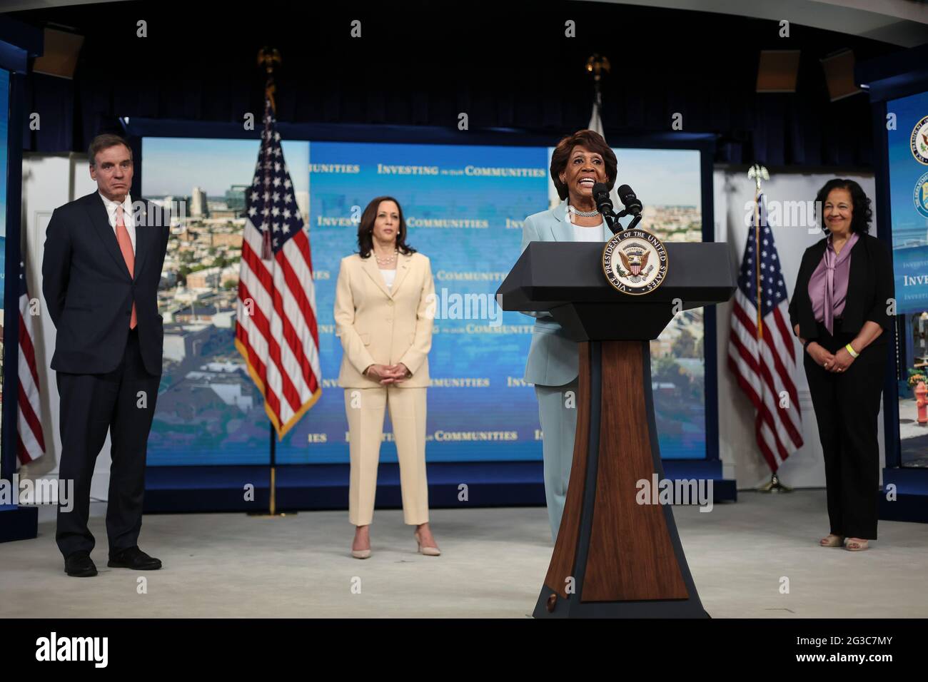 Washington, USA. 15th June, 2021. Rep. Maxine Waters, D-Calif., speaks ...