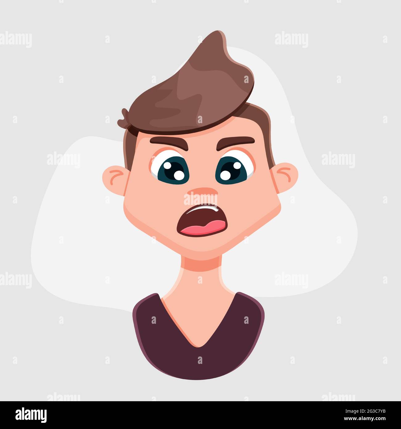 Angry face upset emotions Stock Vector Images - Alamy