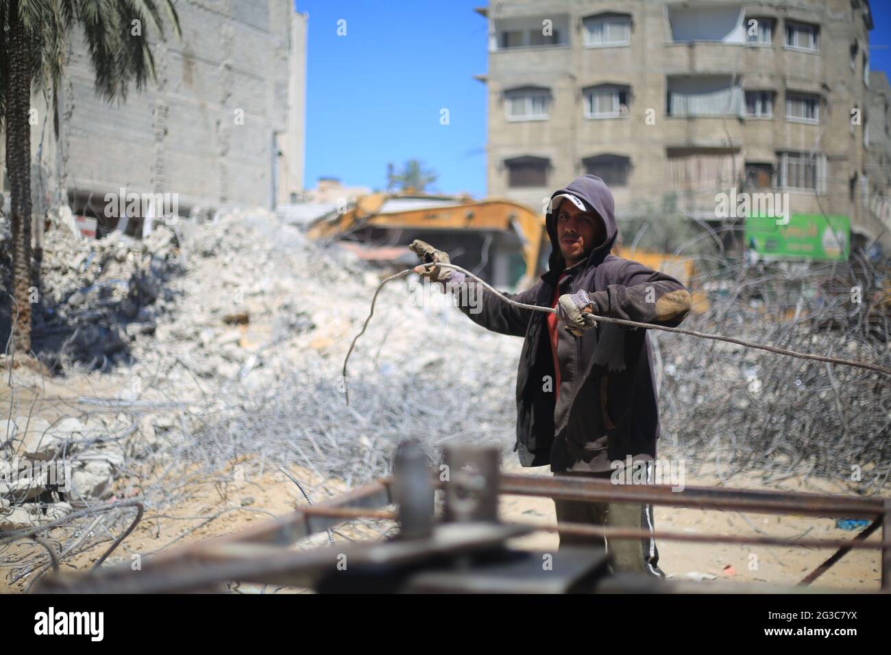 Gaza city, The Gaza Strip, Palestine. 15th June, 2021. Palestinian ...