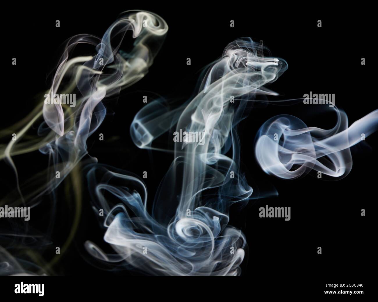 Softcolorful smoke background with smooth shape in black backdrop Stock ...