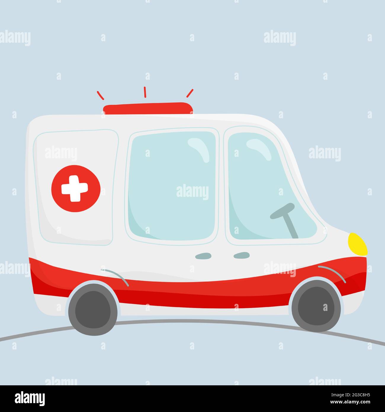 Ambulance transport. A car for transporting sick people. Vector ...