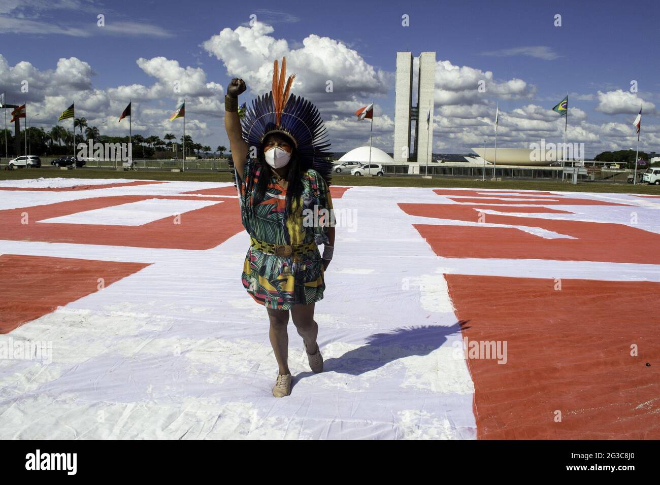 Indigenous people protest brasilia hi-res stock photography and images ...