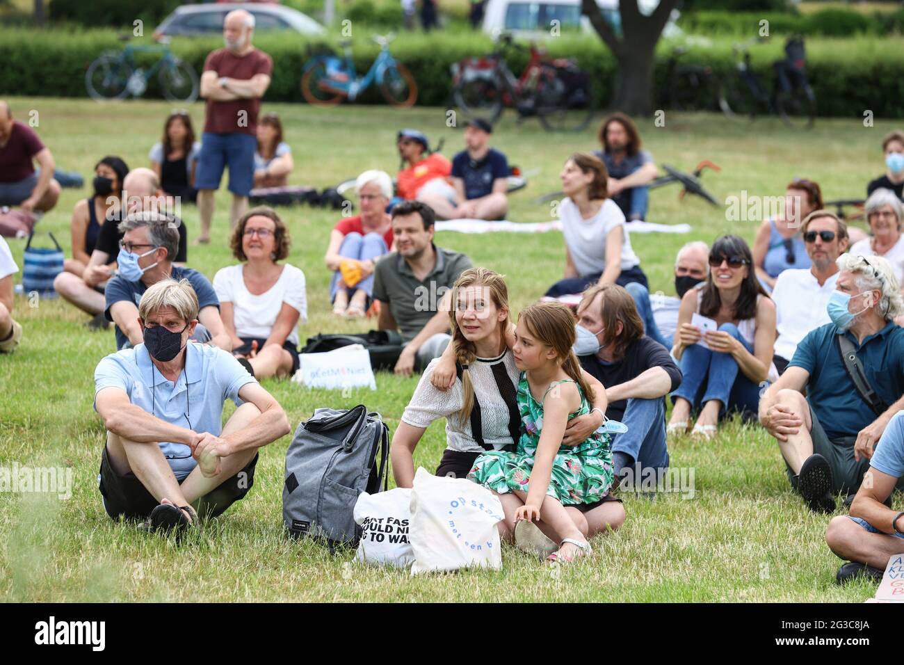 Illustration shows people at a protest organised by citizen's ...