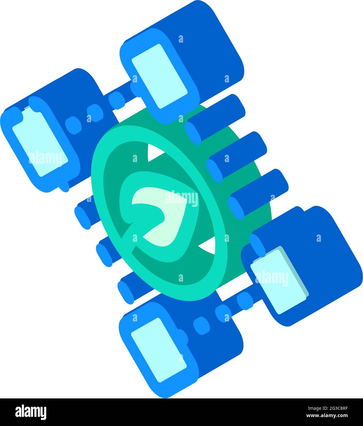 blockchain chia cryptocurrency isometric icon vector illustration Stock ...