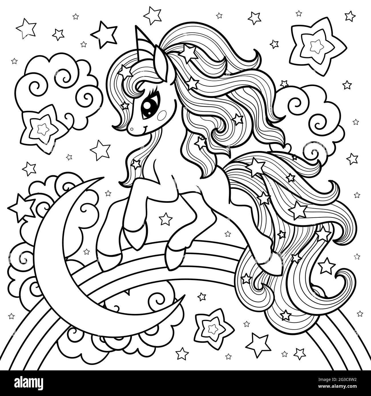 Vector illustration two cute Stock Vector Images - Alamy