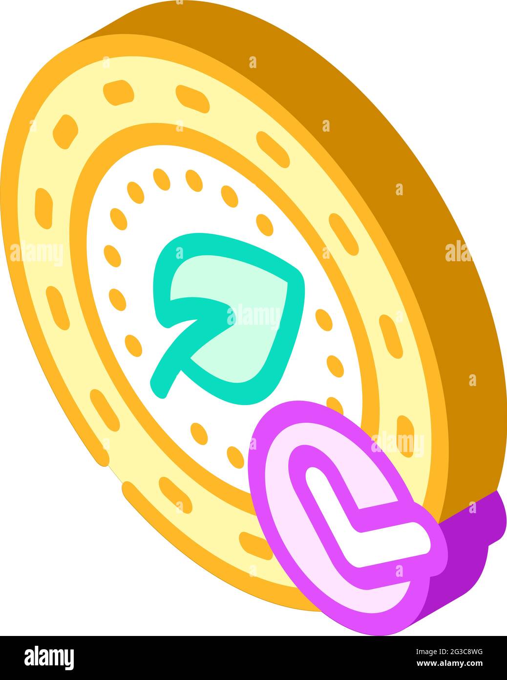 coin chia cryptocurrency isometric icon vector illustration Stock ...