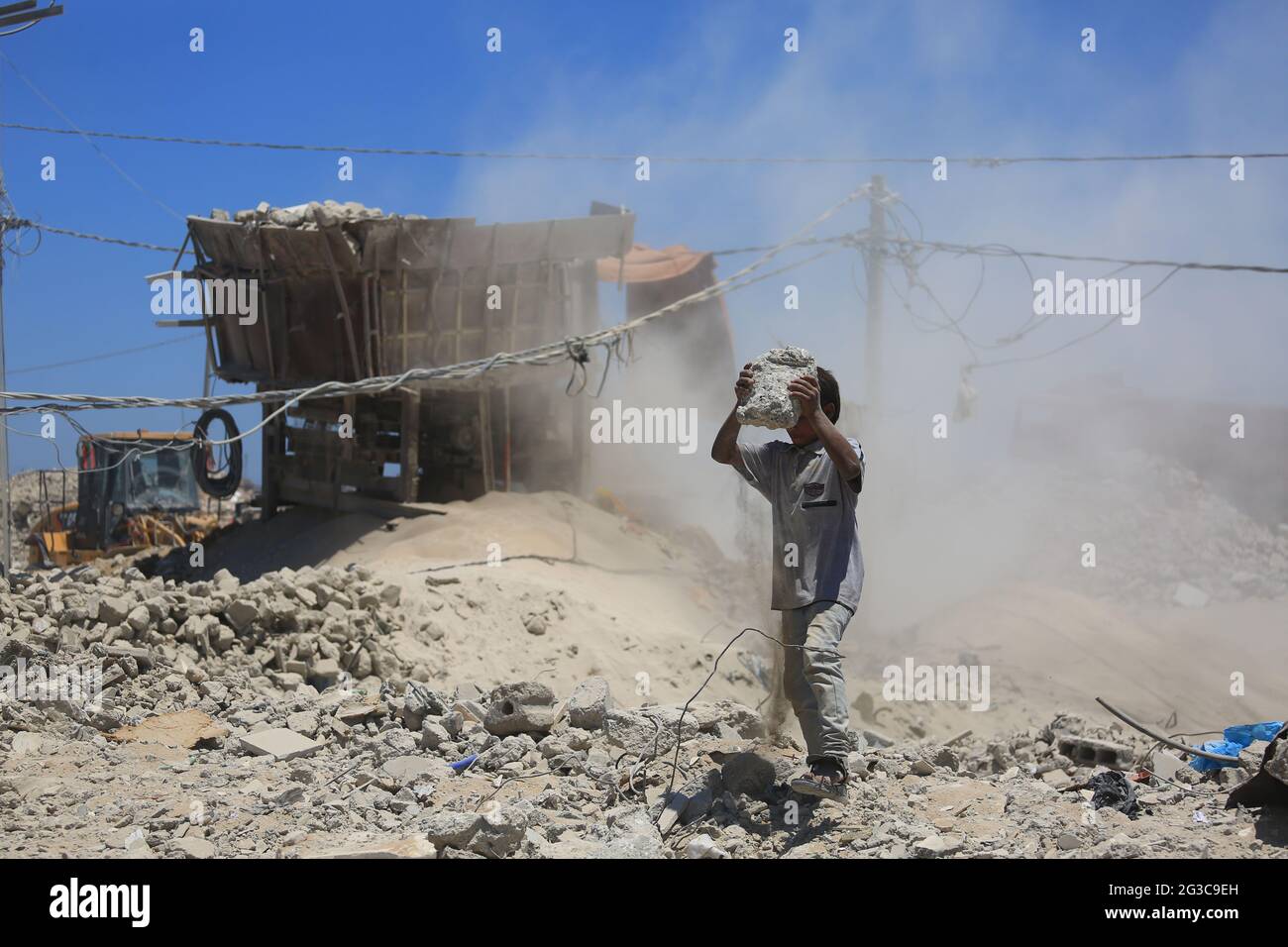 Gaza city, The Gaza Strip, Palestine. 15th June, 2021. Palestinian ...
