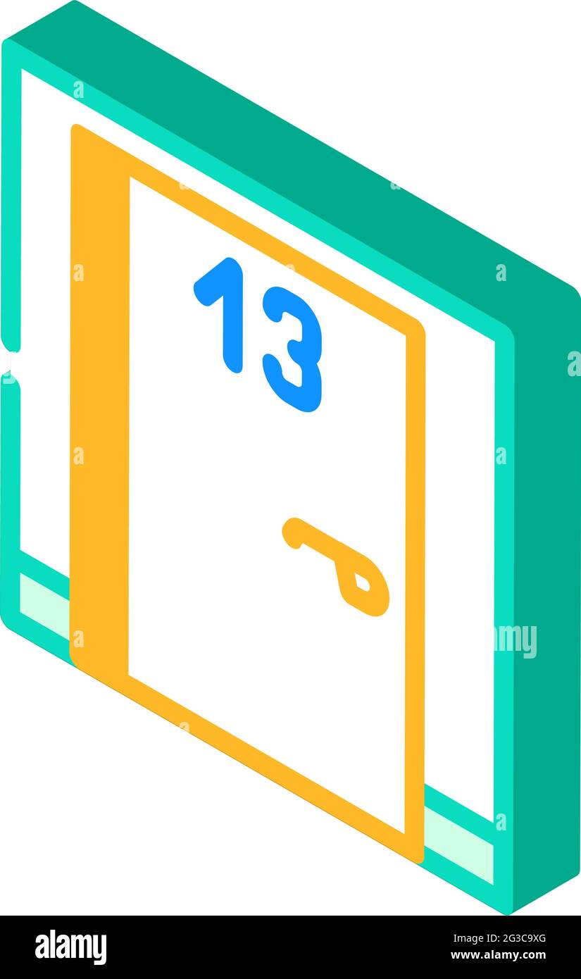 numbers fear isometric icon vector illustration Stock Vector Image ...